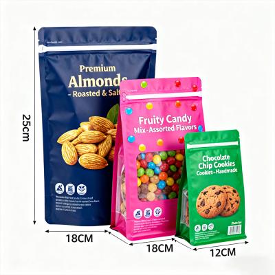 China Food Grade Customized Plastic Bag Pet Vmpet Pe Material Structure Smell Proof Stand Up Pouch for Snack Candy Biscuit Packaging for sale