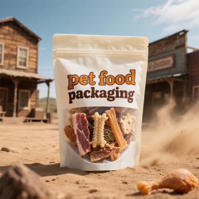 China PET VMPET PE Material Custom Order Biodegradable Ziplock Pet Food Snack Packaging Bag with Holographic Mylar Window Cat Dog Fish Feed for sale