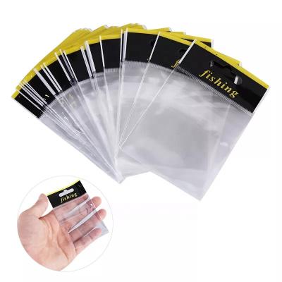 China Customized Size Zipper Bags Custom Printed Logo 3 Side Seal Opp Plastic Fishing Hook Bags Recyclable Agriculture Packaging for sale