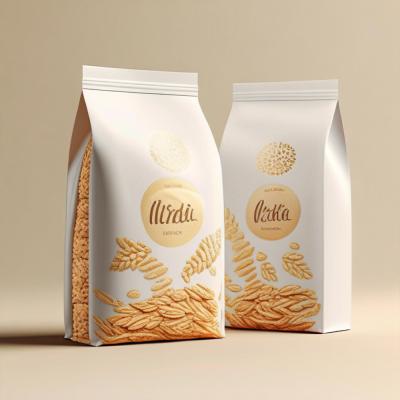 China PE Plastic Stand Up Pouch Customized Biodegradable Ziplock Food Grade Holographic Mylar Aluminum Foil Packaging Cereal Bag for sale