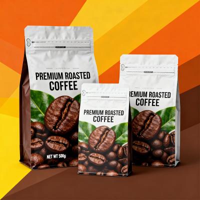 China Stand Up Pouch Custom 8 Side Sealed Flat Bottom Matte Glossy Holographic Mylar PE Packaging for Dried Fruit Nuts Snacks Tea for sale