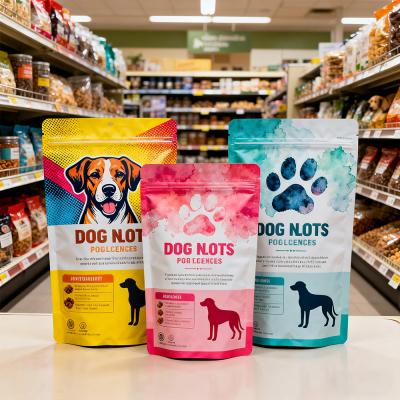 China Customized Logo Printing Custom Standing Pouch Food Snacks Packaging Resealable Zipper Bag Treat Snack Packaging Cat Food for sale