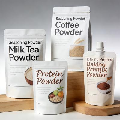 China Customized Food Grade Stand Up Pouch with Moisture Odor Proof Biodegradable Material and Logo Print for Powder Packaging for sale