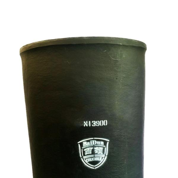 Quality Carborundum Graphite Crucible For Induction Furnace Straight Cylindrical for sale