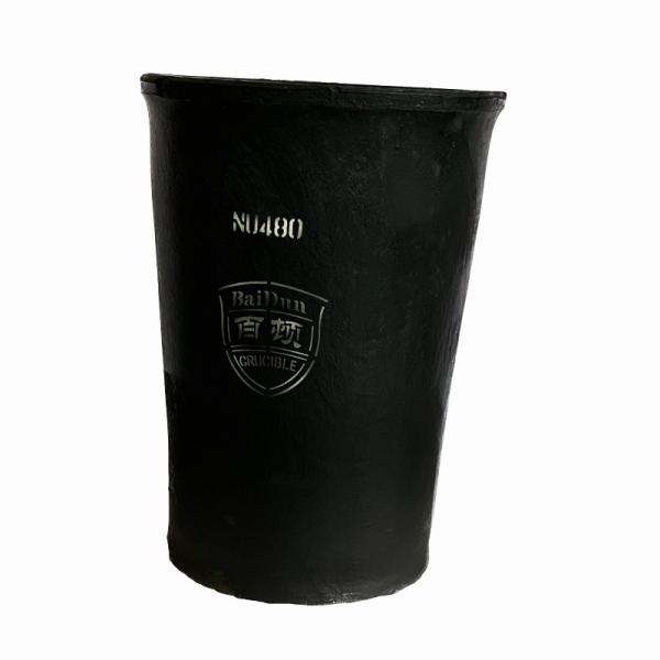 Quality Straight Cylindrical Carborundum Graphite Crucible Fast Thermal Conductivity for sale
