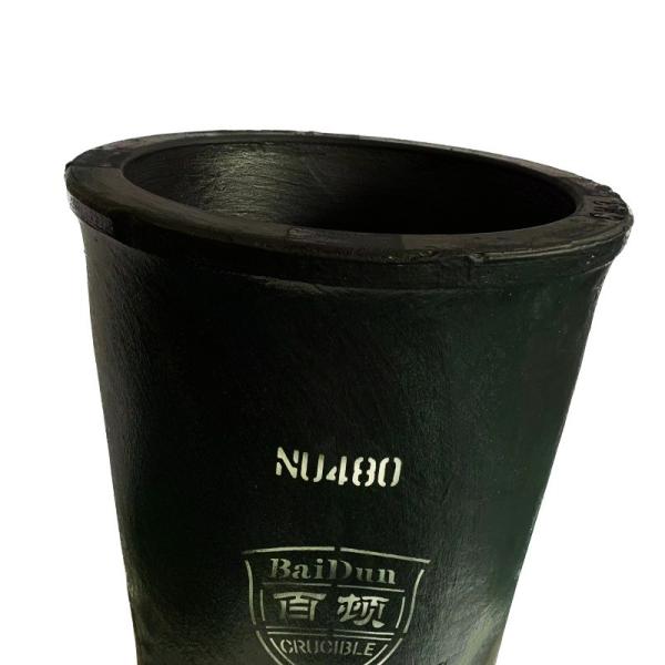 Quality Straight Cylindrical Carborundum Graphite Crucible Fast Thermal Conductivity for sale