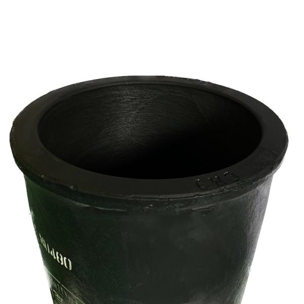 Quality Straight Cylindrical Carborundum Graphite Crucible Fast Thermal Conductivity for sale