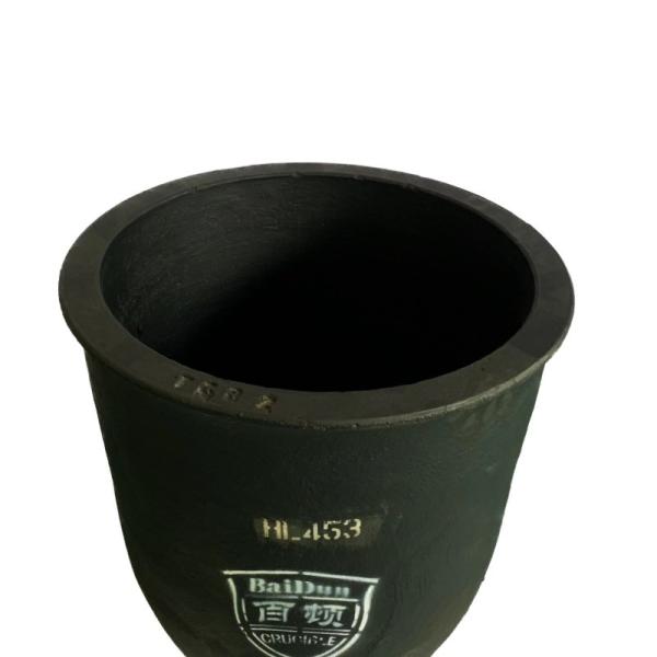 Quality Round Black Metal Melting Crucible Graphite Silicon Carbide Conventional for sale