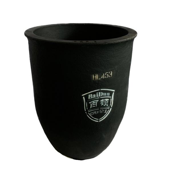 Quality Round Black Metal Melting Crucible Graphite Silicon Carbide Conventional for sale