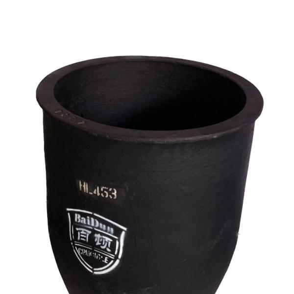 Quality Round Black Metal Melting Crucible Graphite Silicon Carbide Conventional for sale
