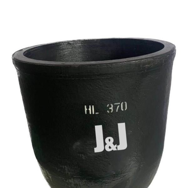 Quality Round Silicon Carbide Graphite Crucible For Melting Aluminum Oxidation for sale