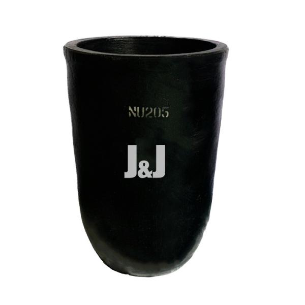 Quality Round Silicon Carbide Graphite Crucible For Melting Copper 2.21 - 2.25 G/Cm3 for sale