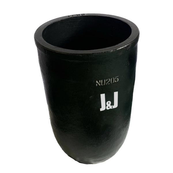 Quality Round Silicon Carbide Graphite Crucible For Melting Copper 2.21 - 2.25 G/Cm3 for sale