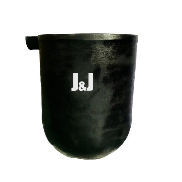 Quality Round Chemical Resistance Zinc Dissolution Crucible 150kg Capacity Melting Crucible for sale