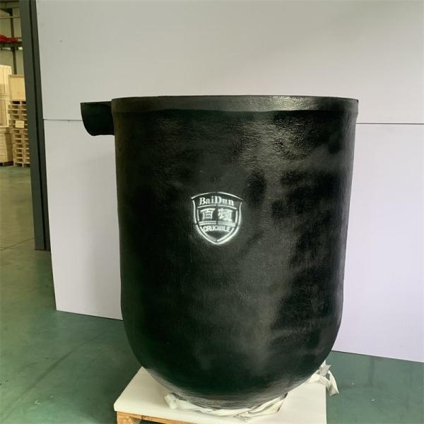Quality 150kg Capacity Zinc Melting Crucible Round Shape Excellent Corrosion Resistance for sale