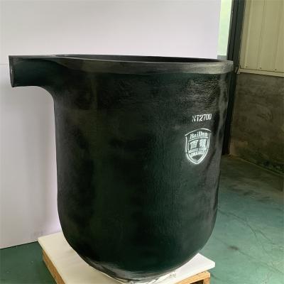 China Silicon Carbide Graphite and Clay Graphite Crucible with Pouring Nozzle for Durability and Efficiency in Metal Casting Operations for sale
