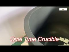 chemical stability oval type crucible metal melting silicon carbide graphite crucible