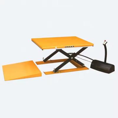 China Factory Professional Electric Pallet Lifter 1500kg Capacity Ultra Low Profile Scissor Lifting Table Platform for sale