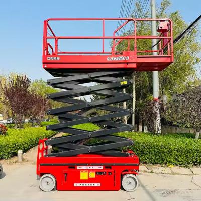 China Self Propelled 4-16m Aerial Work Platform 6m 8m 10m 12m 14m Skylift Mobile Lifter Scaffolding Hydraulic Scissor Lift Platform for sale