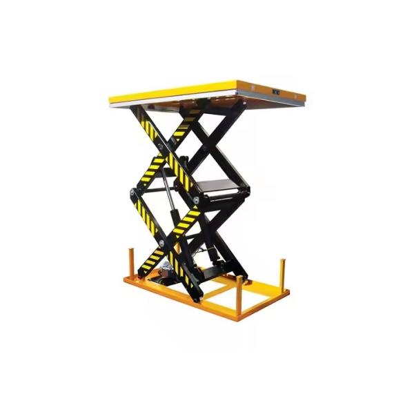 Quality Hydraulic Fixed Scissor Cargo Lift Rotating Platform 1000kg 2000kg Vertical Electric Scissor Platform Lift Tables for sale