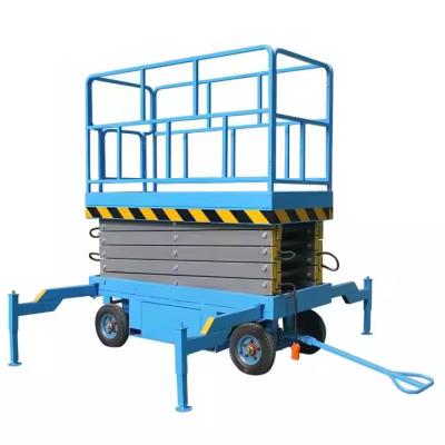 China 4-18m Semi Electric Lift Table Aerial Work Electric Scissor Lifting Mobile Hydraulic Vertical Scissor Lift Platform for sale