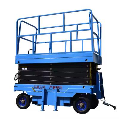 China Semi Aerial Work 4-18m Electric Scaffold Lift Platform Aerial Lifting Scaffolding Hydraulic Scissor Lift Platform for sale