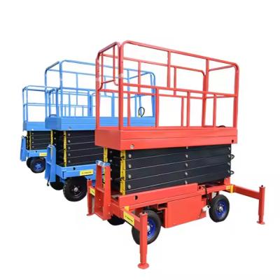 China 8m 10m 12m Mobile Scissor Lift Aerial Work Platform Hydraulic Semi Electric Scissor Lifting Platform for sale