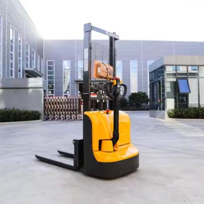 China 1.5 Tons 3.5 m 1500kg 3000bls 3500mm Lifting Height Battery Powered Pallet Truck Hydraulic Pallet Electric Stacker Forklift for sale