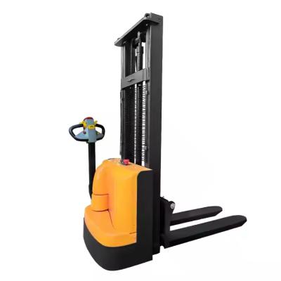 China 1500kg 3500mm Stacker Car Lift Electric Walking Stacker Hydraulic Electric Stacker for sale
