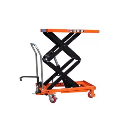 China Custom Movable Lift Scissors Platform 500kg 1000kg Hydraulic Lift Hand Manual Lift Tables for sale