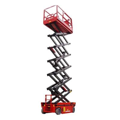 China Warehouse Self Propelled Hydraulic Scissor Lift 10m 12m Electric Mobile Aerial Work Platform for Logistics Handling for sale