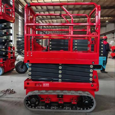 China Factory Manufacturer 4m 6m Mini Track Crawler Scissor Lift Aerial Work Platform Scissor Lift Hydraulic Scissor Lifting Machine for sale