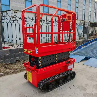 China Automatic Electric Crawler Tracked 8m Scissor Lift Hydraulic Aerial Work Platform with CE ISO Certified Mobile Electric Scissor Lifting Platform for sale