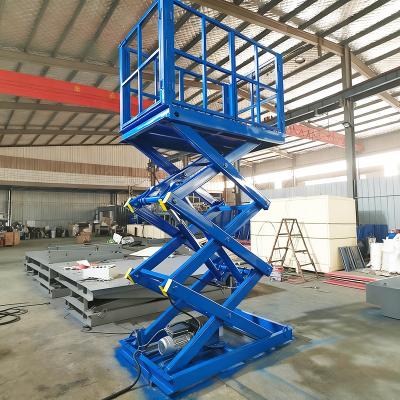 China Fixed Scissor-Type Hydraulic Hoisting Elevator Stage Lifting Machine Small Lifting Platform High Strength Manganese Steel AC for sale