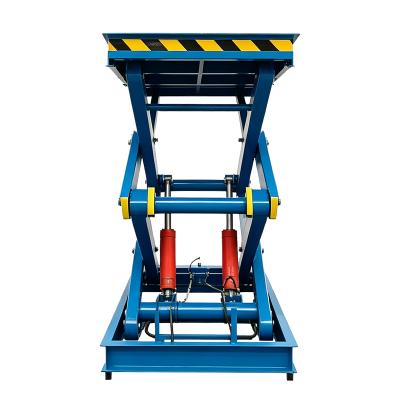 China Hydraulic Stationary 1000kg 2000kg Scissor Lift Table Electric Powered Cargo Platform for Industrial Logistics and Factory Assembly for sale