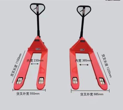 China Hand Forklift 2000kg 2500kg 3000kg 5ton Hydraulic Manual Pallet Jack China Duty Pallet Trucks for sale