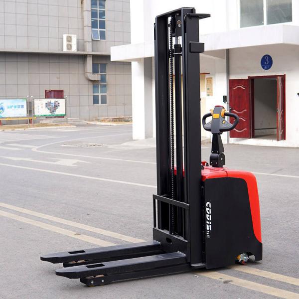 Quality Pallet Stacker 2 Ton 2 Meter Walking Type Electric Hydraulic Self Loading for sale