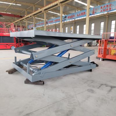 China Customized 500kg 1000kg 2000kg Load Fixed Hydraulic Scissor Lifting Platforms With Electric-Powered System Unloading Tables Fixed Hydraulic Scissor Steel Lifting Platforms for sale