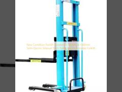 500kg 1000kg Self Loading Portable Forklift 1600mm Height Mini Small Hand Manual Semi Electric Self Load Lifting Stacker