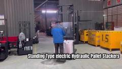 Factory Manufacturer 1500kg 2000kg Capacity Standing Type Electric Hydraulic Pallet Stacker
