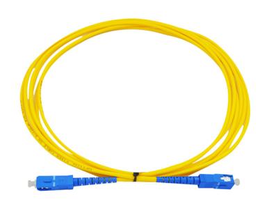 Cina SC-SC MP SX 3mm 20M cavo di toppa a fibra ottica a fibra ottica del cavo di toppa del PC dello Sc 9 125um in vendita