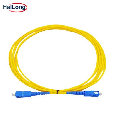 Cina Sc MP SX 3mm dello Sc 20M PC dello Sc del cavo di toppa della fibra di singolo modo 9 125um in vendita