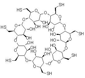 China Heptakis-(6-Mercapto-6-deoxy)-beta-Cyclodextrin[160661-60-9] for sale