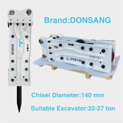 중국 135mm 넓은 Hyraulic 바위 망치를 위한 150L/min 굴착기 유압 차단기 판매용