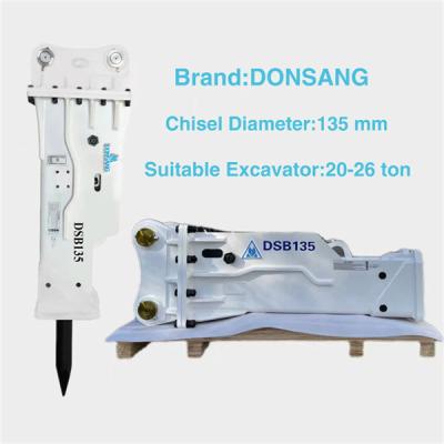 중국 25 톤 굴착기 유압 차단기 135mm 넓은 바위 망치 HB20G 상자 유형 판매용