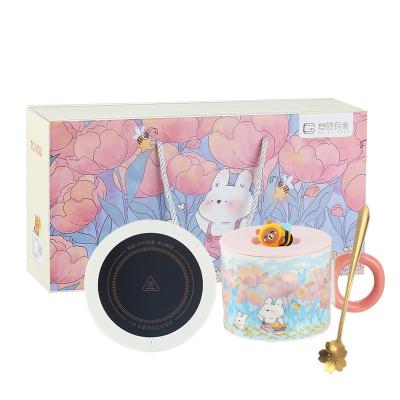 Chine Agriculture Cible Ensemble de cadeaux créatifs Gobelets chauds avec couvercle Cute tasses en céramique et cadeaux à la main à vendre