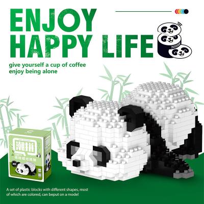 China -Chic Panda bouwsteen Kleine korrels Samengesteld Plastic speelgoed 1 Kleurgraphics Printing Te koop