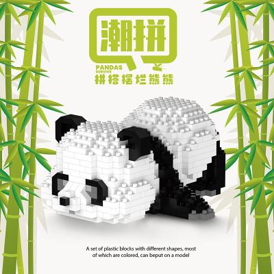 China -Chic Panda bouwsteen Kleine korrels Samengesteld Plastic speelgoed 1 Kleurgraphics Printing Te koop