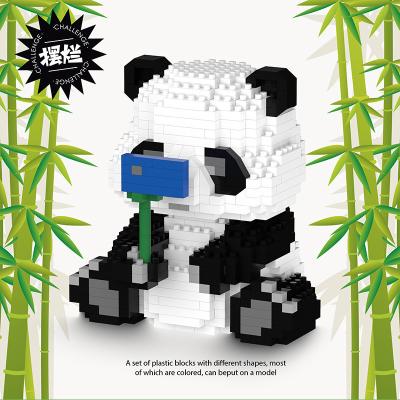 China -Chic Panda bouwsteen Kleine korrels Samengesteld Plastic speelgoed 1 Kleurgraphics Printing Te koop