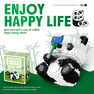 China -Chic Panda bouwsteen Kleine korrels Samengesteld Plastic speelgoed 1 Kleurgraphics Printing Te koop